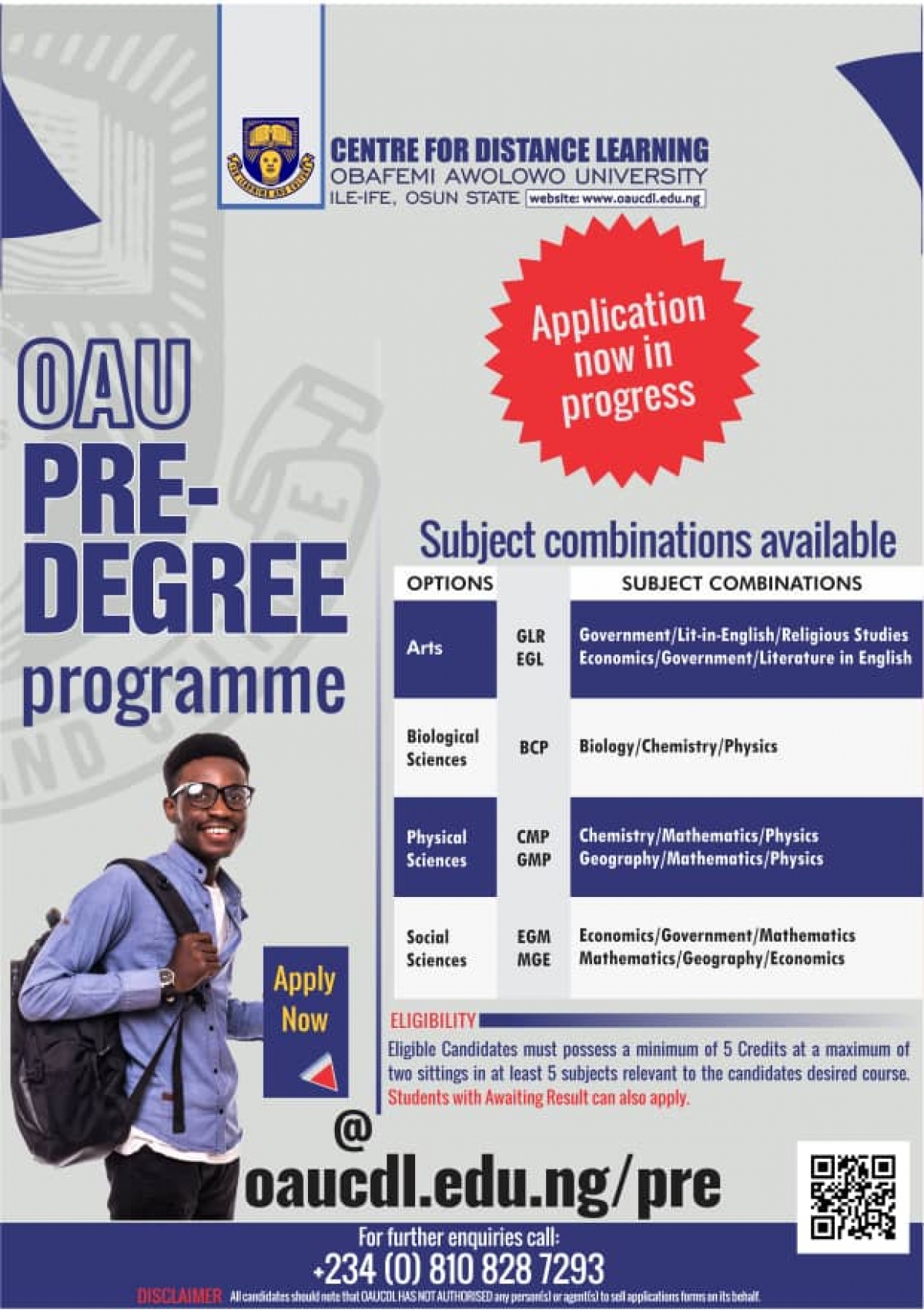 Application Now in Progress for Obafemi Awolowo University, OAU Pre ...